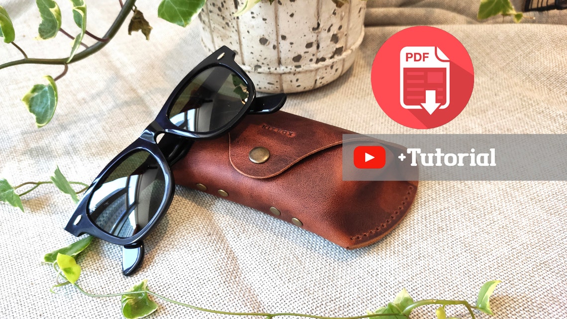 Glasses Case Pattern PDF Printable DIY Leather Case for - Etsy