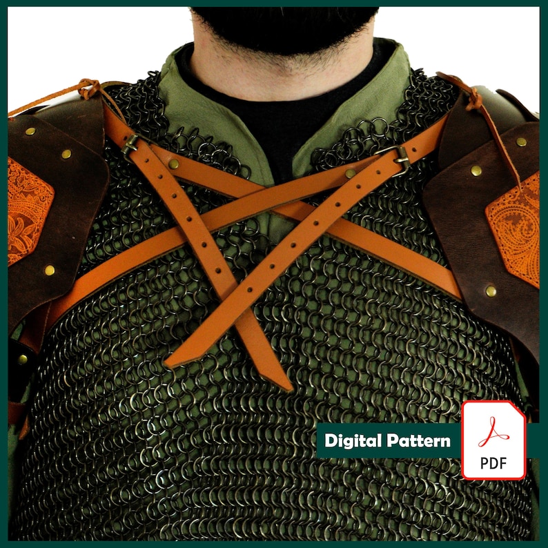 Leather Pauldrons Pattern: DIY Medieval Armor Shoulder Pads (PDF) - Etsy