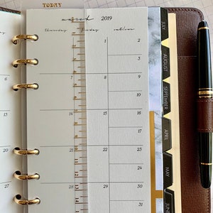Transparent, Ruler, Page Marker for 6-RING BOUND Planner. Black or Gold ...