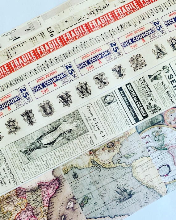 Vintage Map Letters Tickets Newspaper Music Notes Postal - Etsy