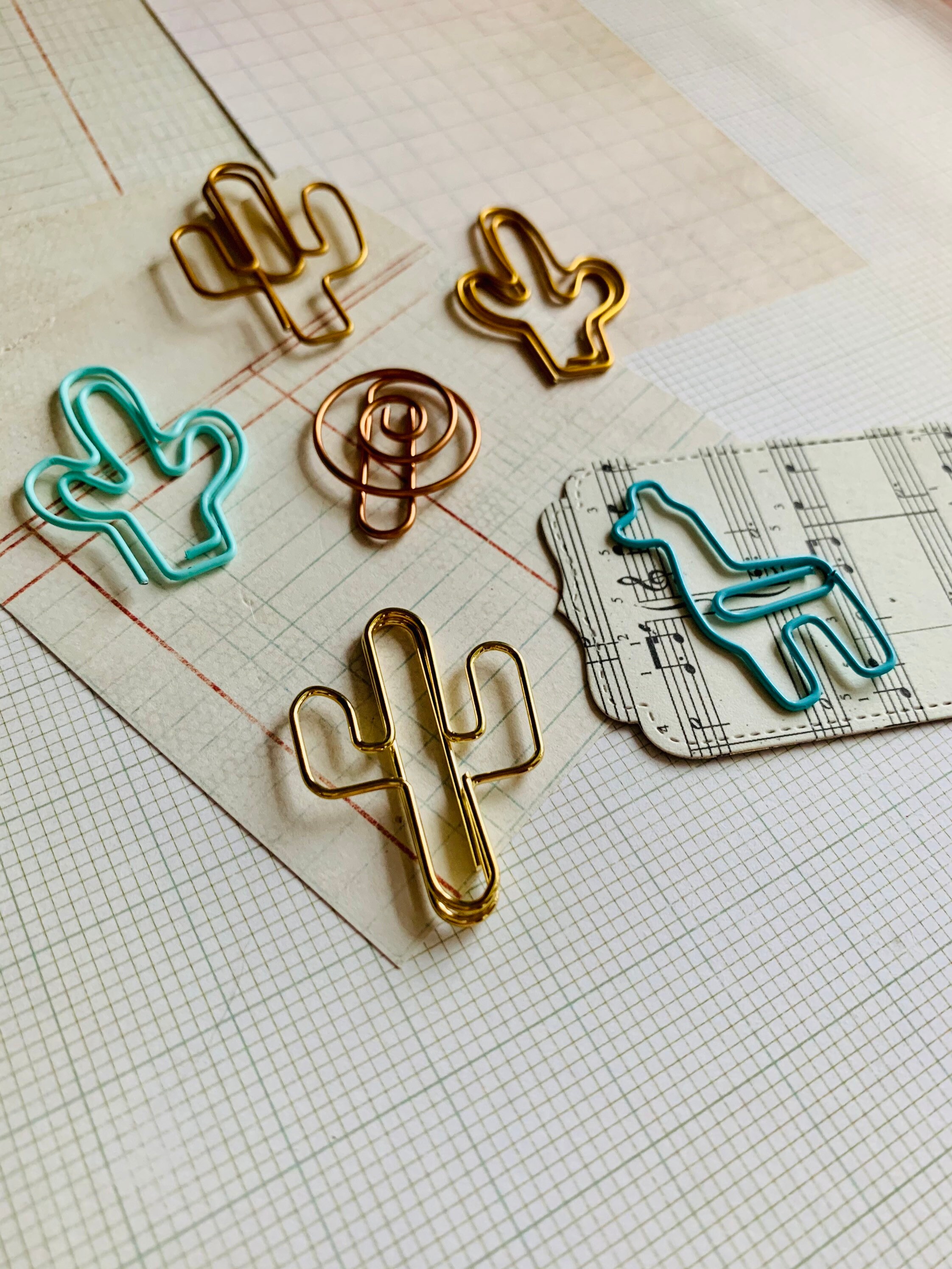 Cactus Swirl Paperclip Book Marker Page Marker | Etsy