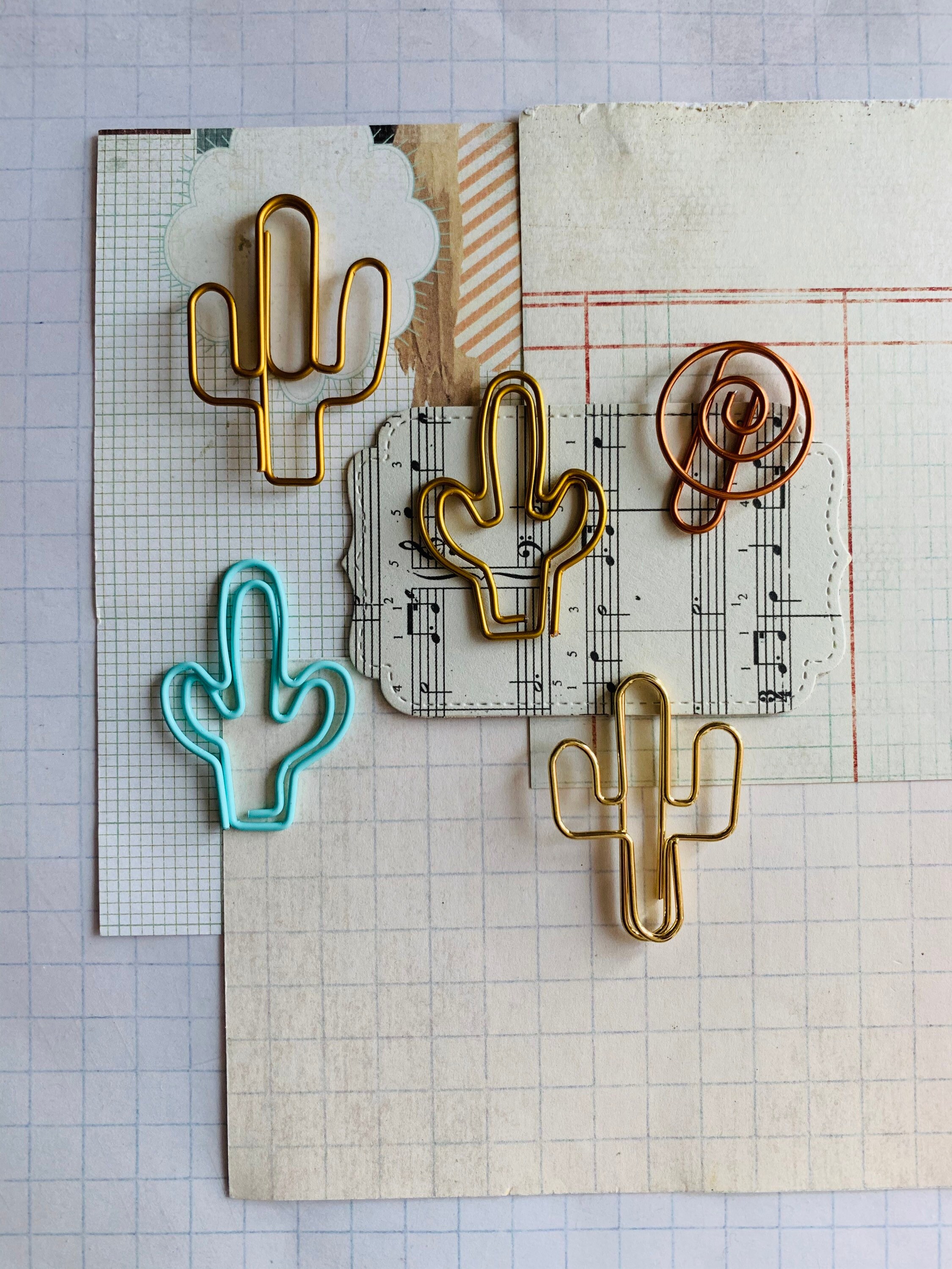 Cactus Swirl Paperclip Book Marker Page Marker - Etsy
