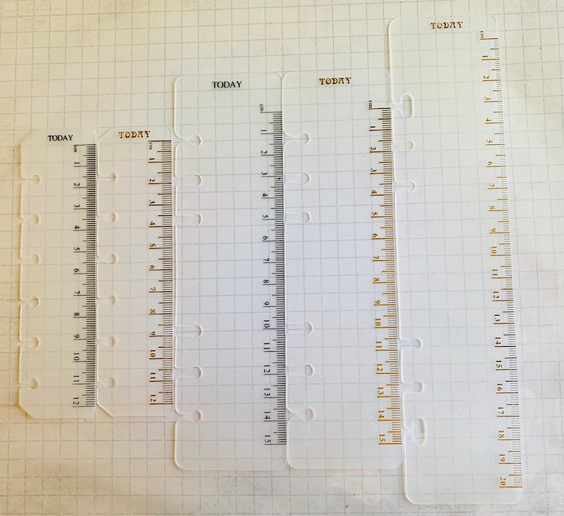 Transparent Ruler Page Marker for 6-RING BOUND Planner. - Etsy