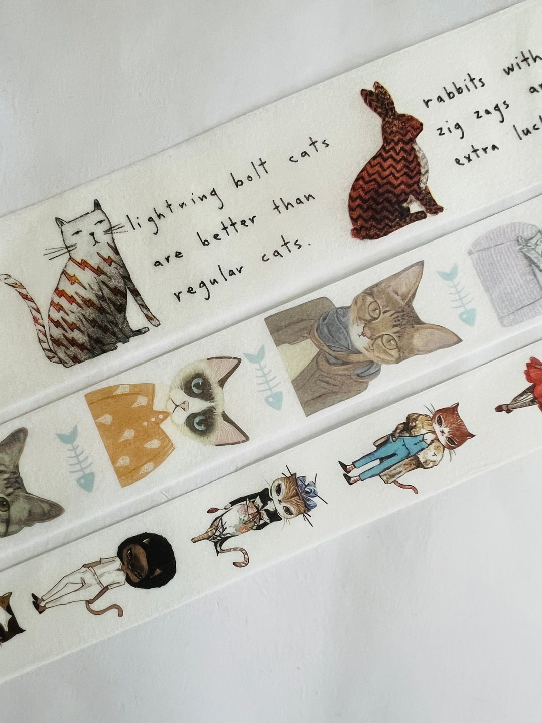 Cats, Kittens, Cat, Faces, Bunnies, Bunny, Washi Tape, SAMPLES - Etsy