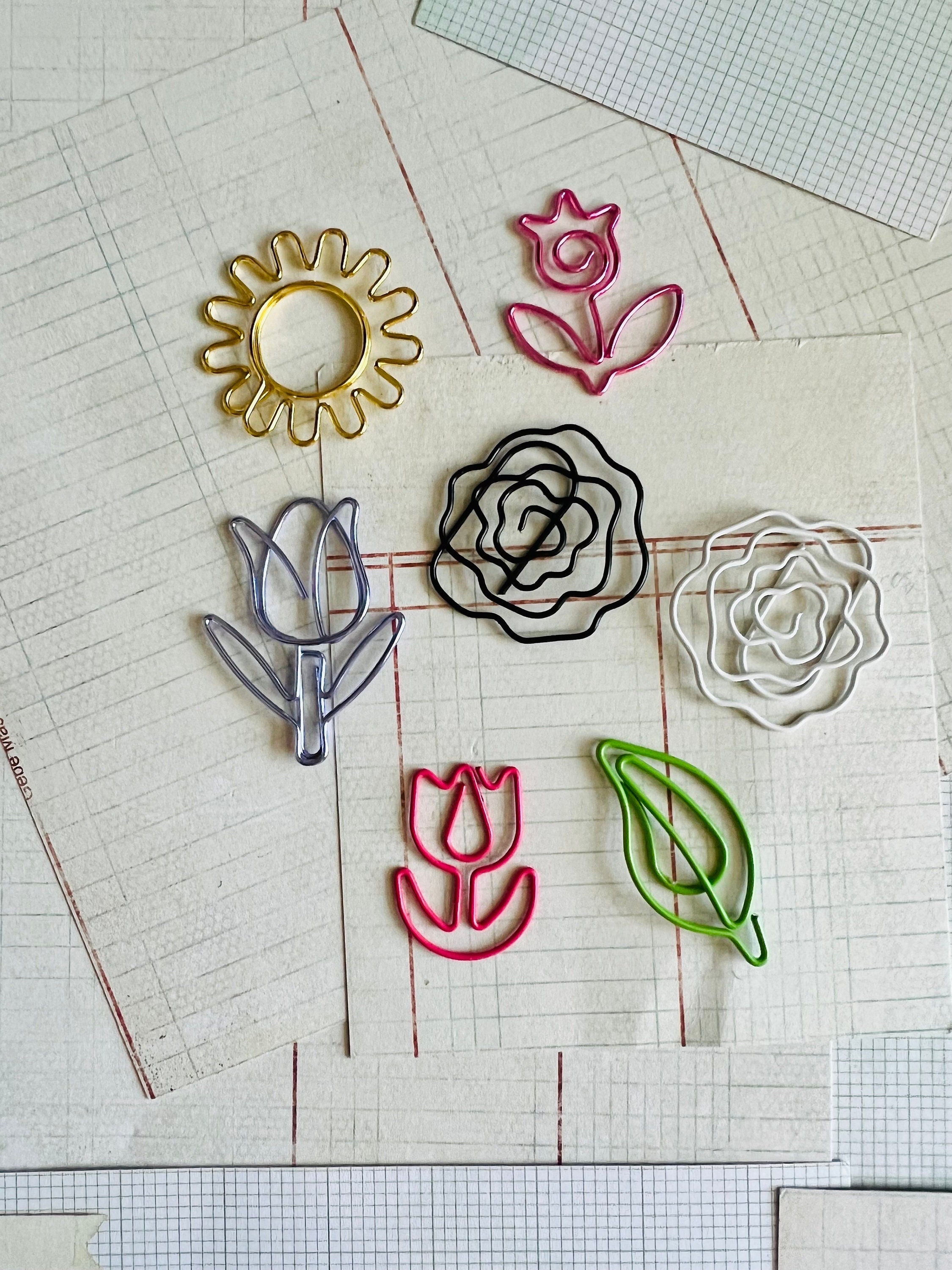 Flower Sunflower Tulip Rose Spring Easter Paperclip - Etsy