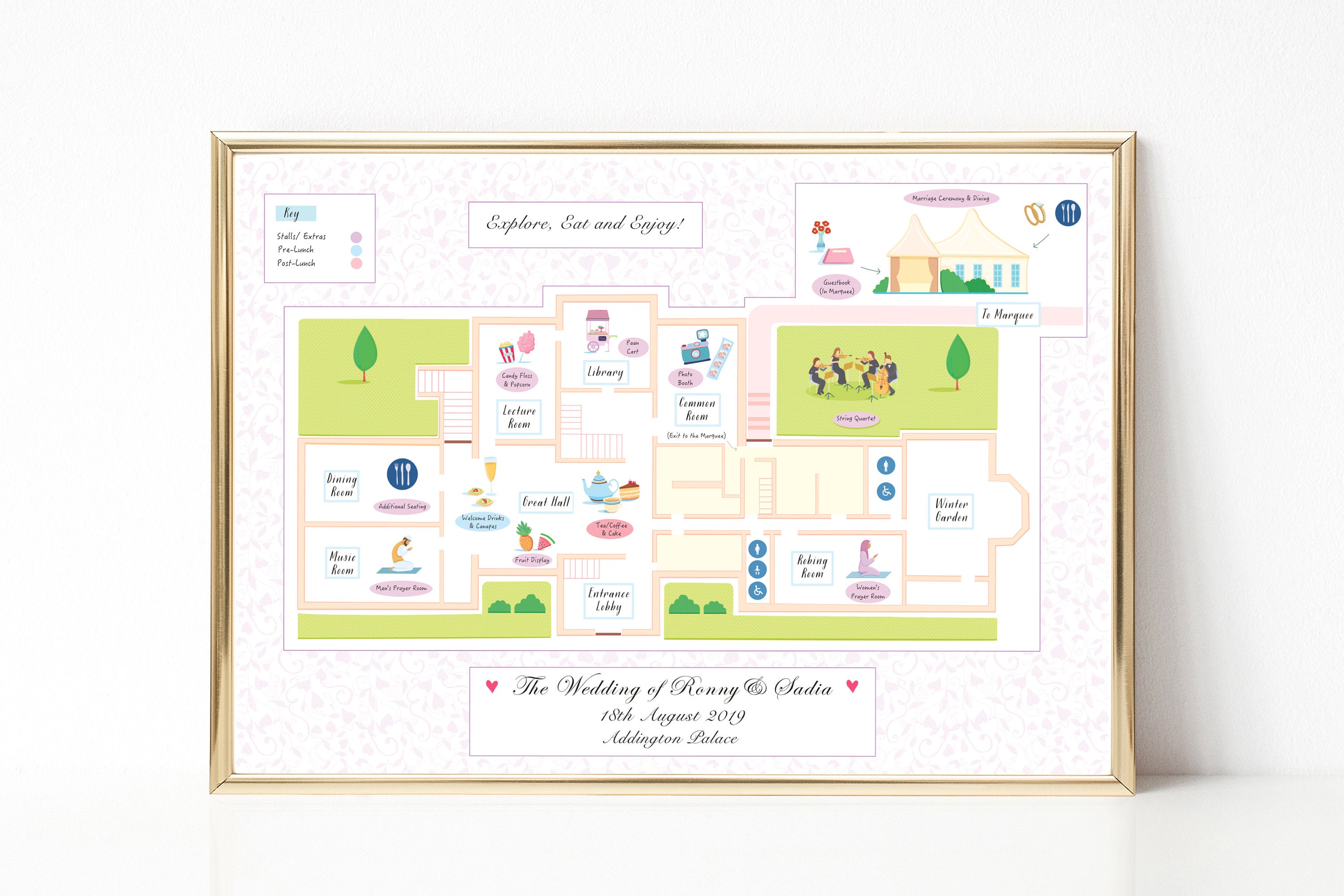 Wedding Welcome Sign - Wedding Venue Map Print - Custom Wedding Map ...