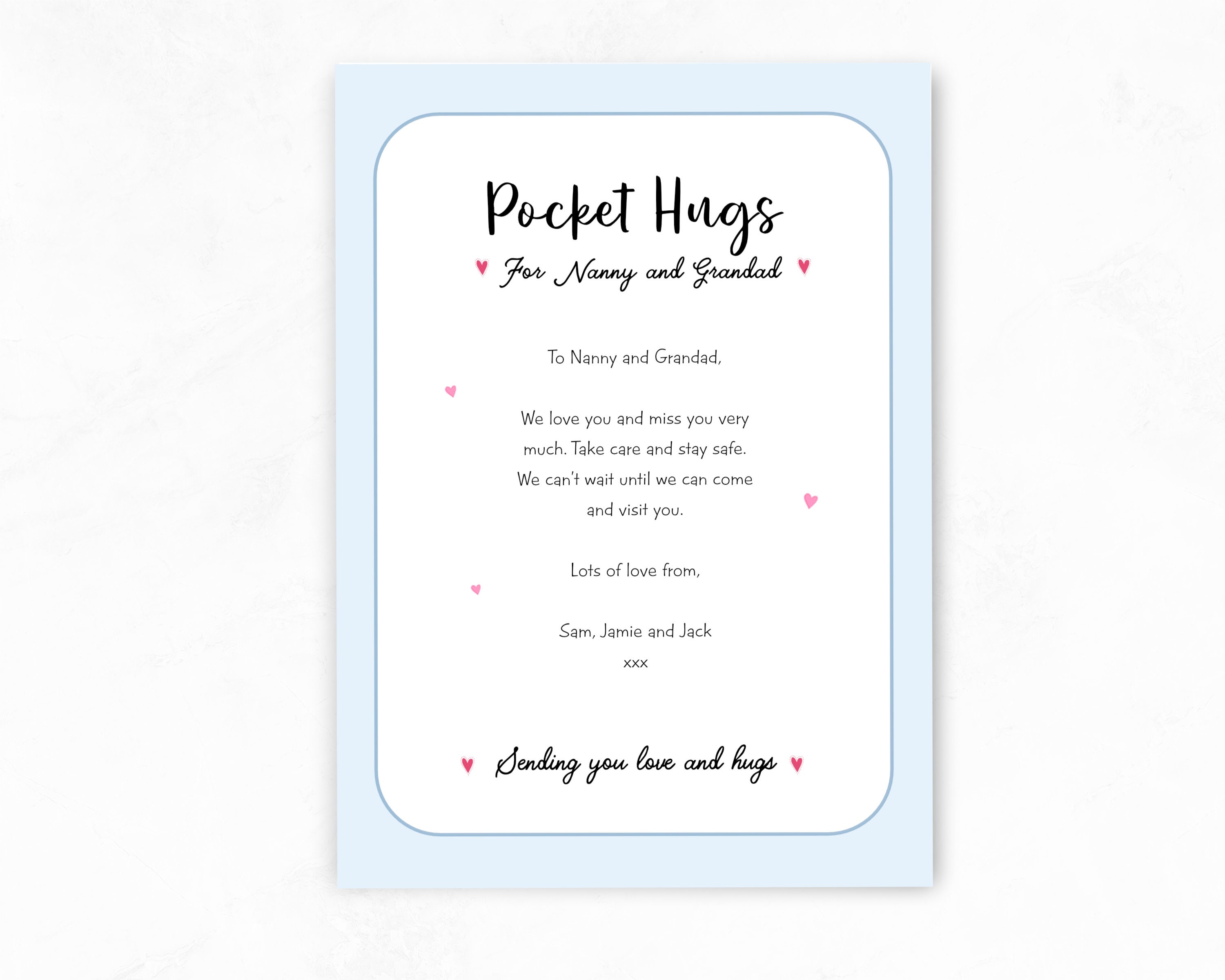 Pocket Hug Motivational Gift With Personalised Message - Etsy UK