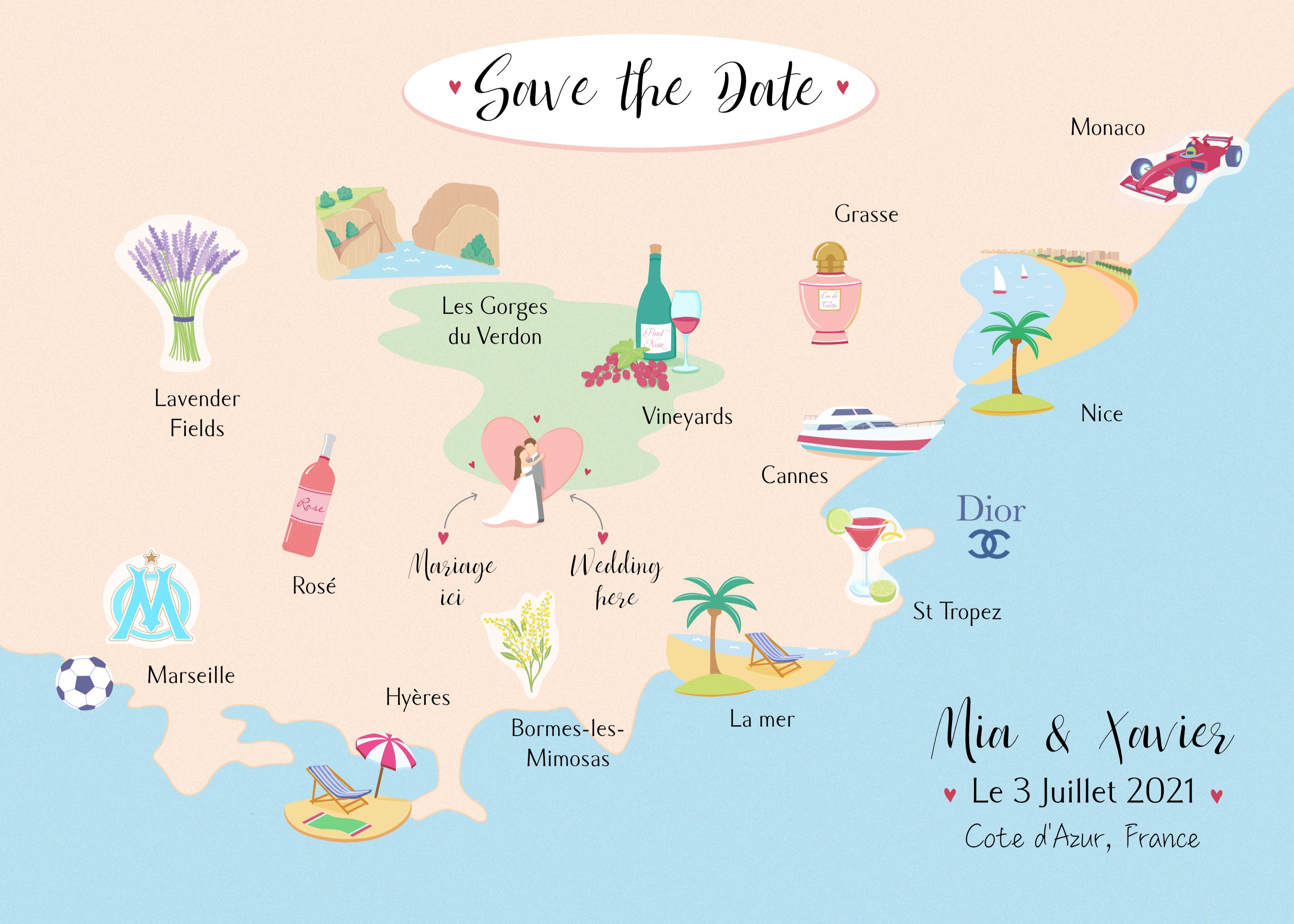 Custom Map Illustration Memory Map Personalised Map Gift - Etsy UK