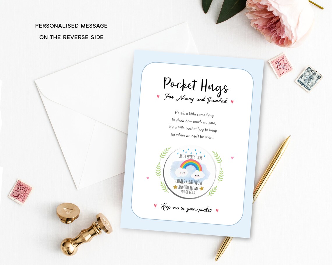 Pocket Hug Motivational Gift With Personalised Message - Etsy UK