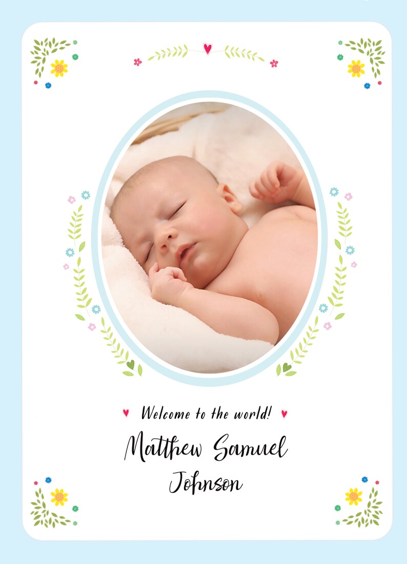 Printable New Baby Keepsake Art Print, Baby Announcement, New Baby Gift ...