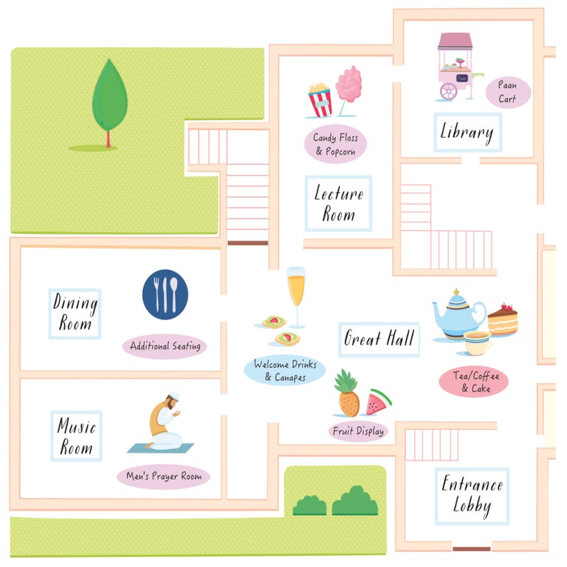 Wedding Welcome Sign - Wedding Venue Map Print - Custom Wedding Map ...