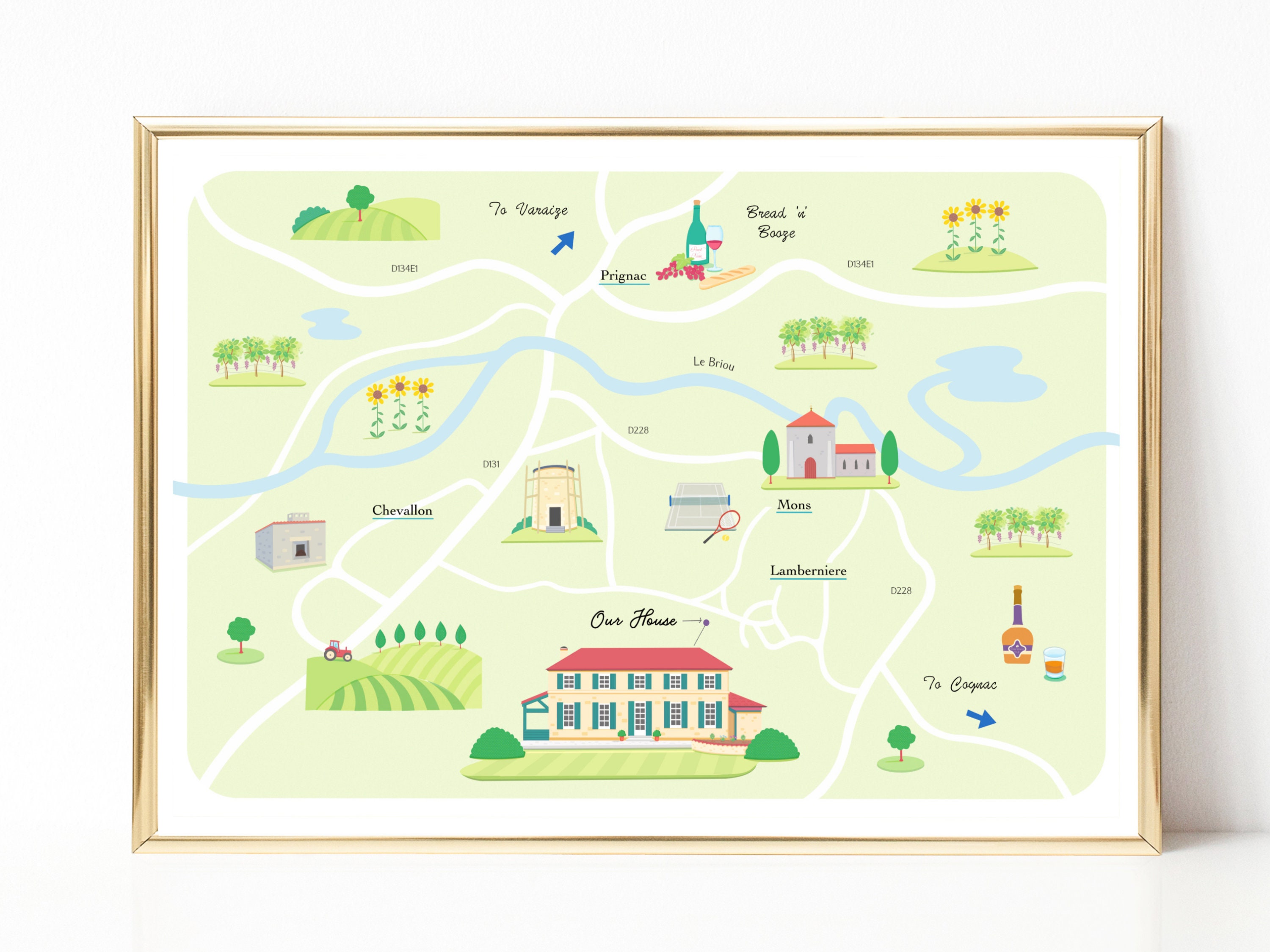 Custom Map Illustration Memory Map Personalised Map Gift - Etsy UK