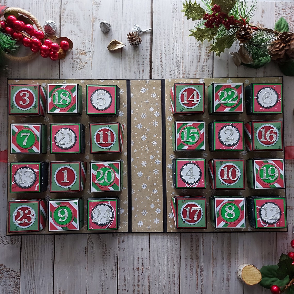 Reusable Advent Calendar Christmas Countdown - Etsy