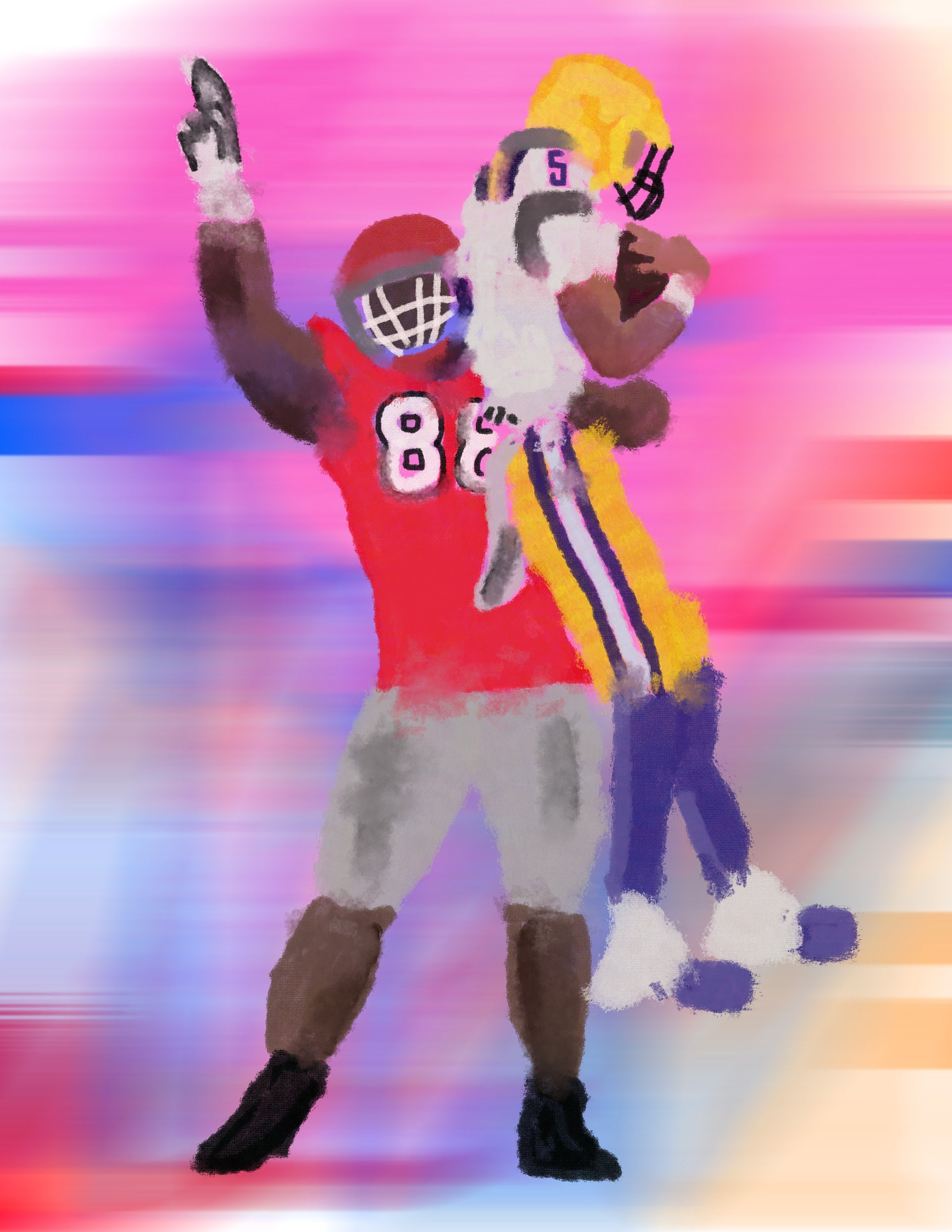 University of Georgia Print - Jalen Carter Holding LSU Player (digital ...