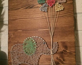 Elephant string art | Etsy