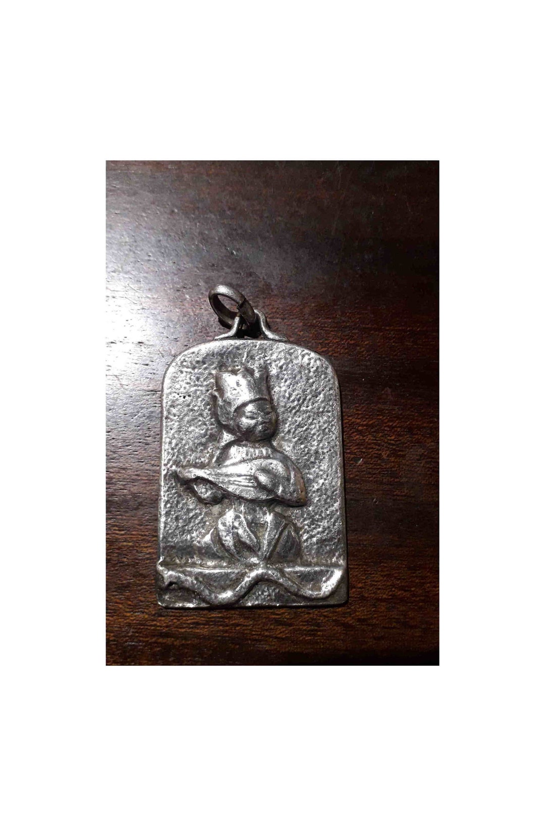 Large Musician Pendant, Oriental-style Lute Player, Silver-plated Metal ...