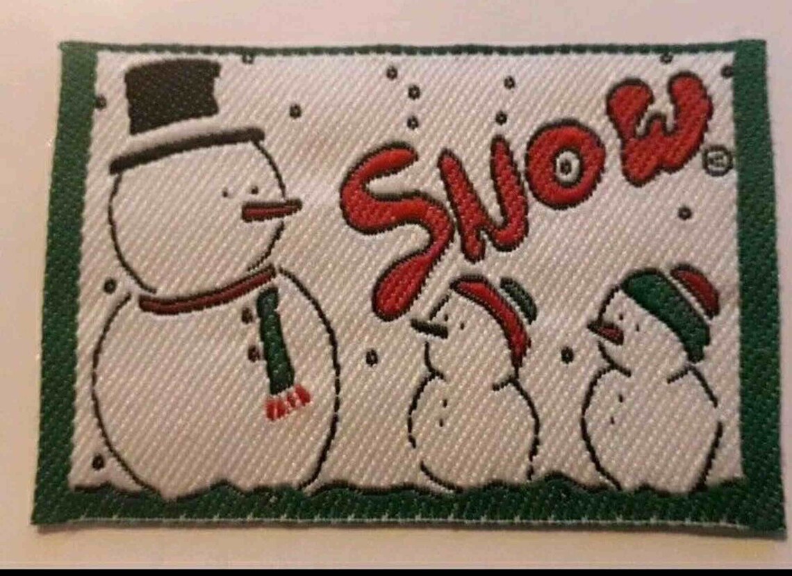 Snowman Patches, Two to Choose From, Rectangular Patches, for ...