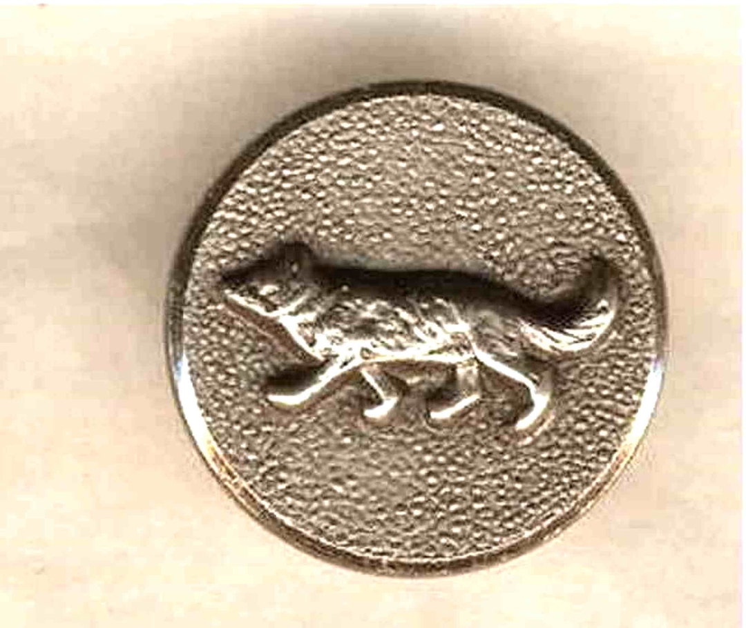 Silver Metal Fox Button, 22 Millimeters, Sewing, Wildlife Collection ...