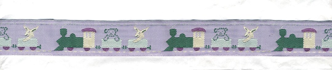 Old Embroidered Braid Small Train and Animals Width 24 - Etsy
