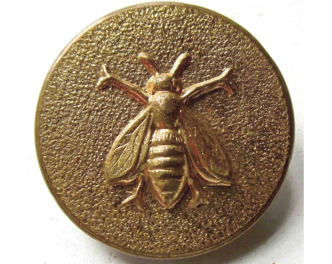 Old Embossed Bee Button, Diameter 23 Millimeters in Gilded Bronze Metal ...