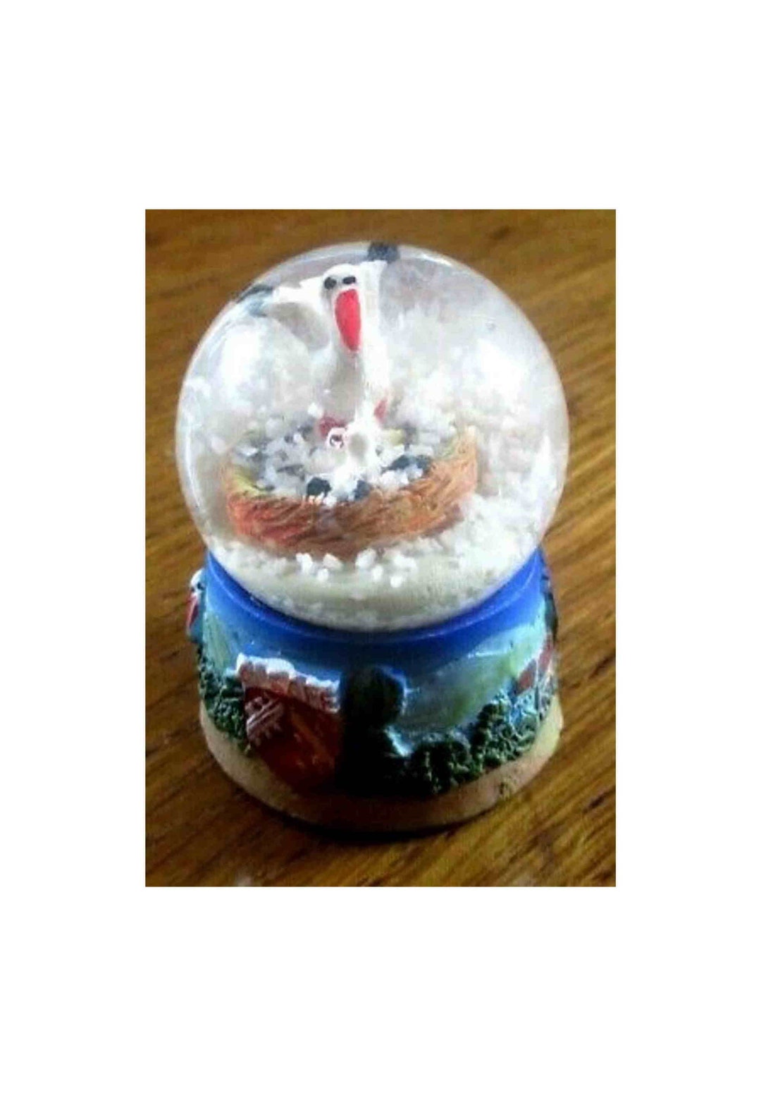Stork Snowball With Its Baby Vintage Trinket Alsace Magnet - Etsy