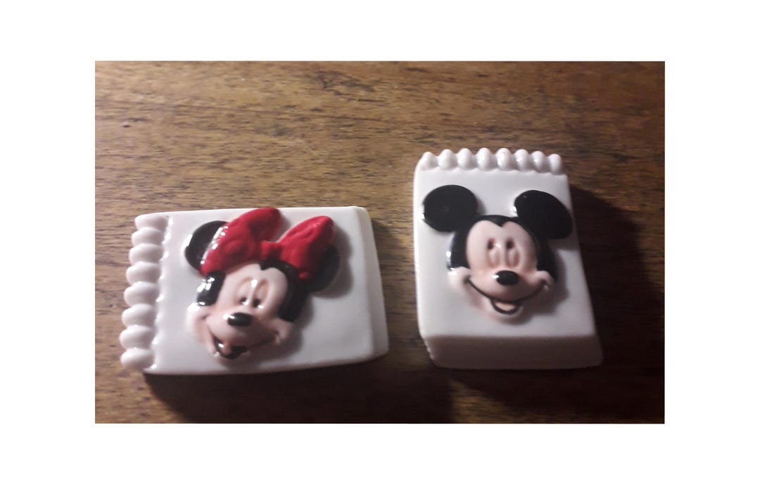 Mickey and Minnie Mouse Beans in Enameled Ceramic, Two Pieces for ...
