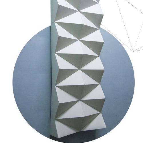 Tiles Cubism Papercraft High-tech Interior Design Faceted | Etsy