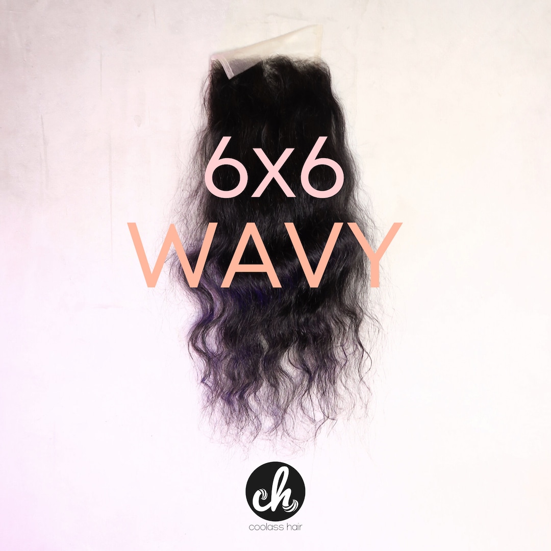 WAVY 6"x6" HD Lace Raw Remy Indian Human Hair Closure - Etsy