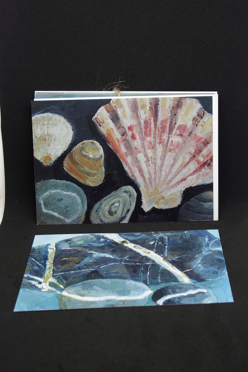 SET of 10 POSTCARDS A6 Art Prints Paintings of Beach Shells | Etsy