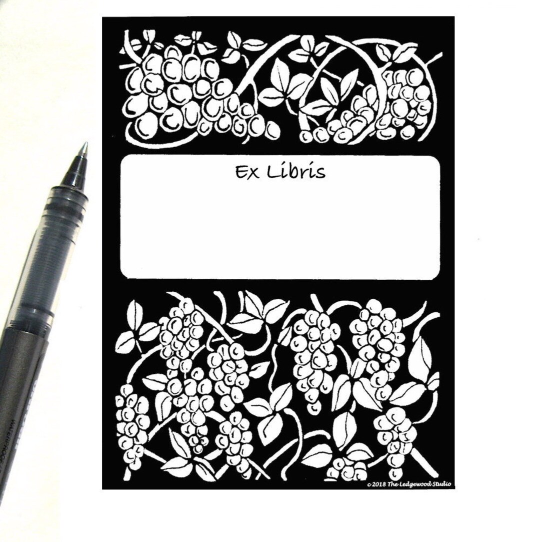 Printable Bookplates, Gift for Her, Book Lover Gift, Book Club Gift ...