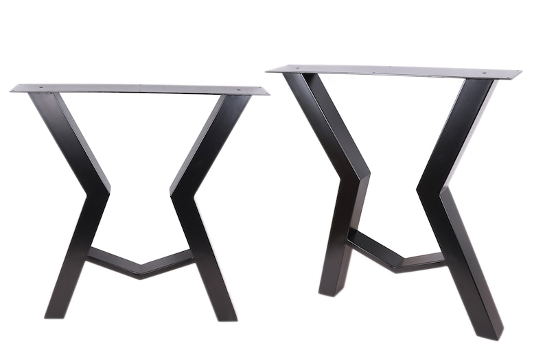 2 X 28 Dining Table Legs Black Square Tube Steel Table - Etsy