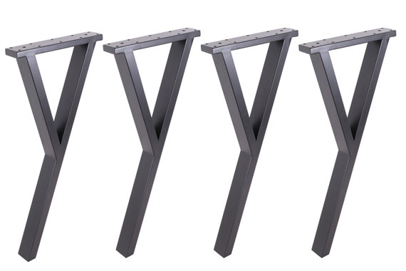 4PCS X 28 Dining Table Legs Y Shaped Vintage Steel - Etsy