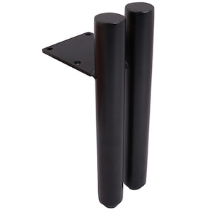 4'' 6'' 8'' Black Metal Furniture Leg, Modern Straight Style Coffee ...