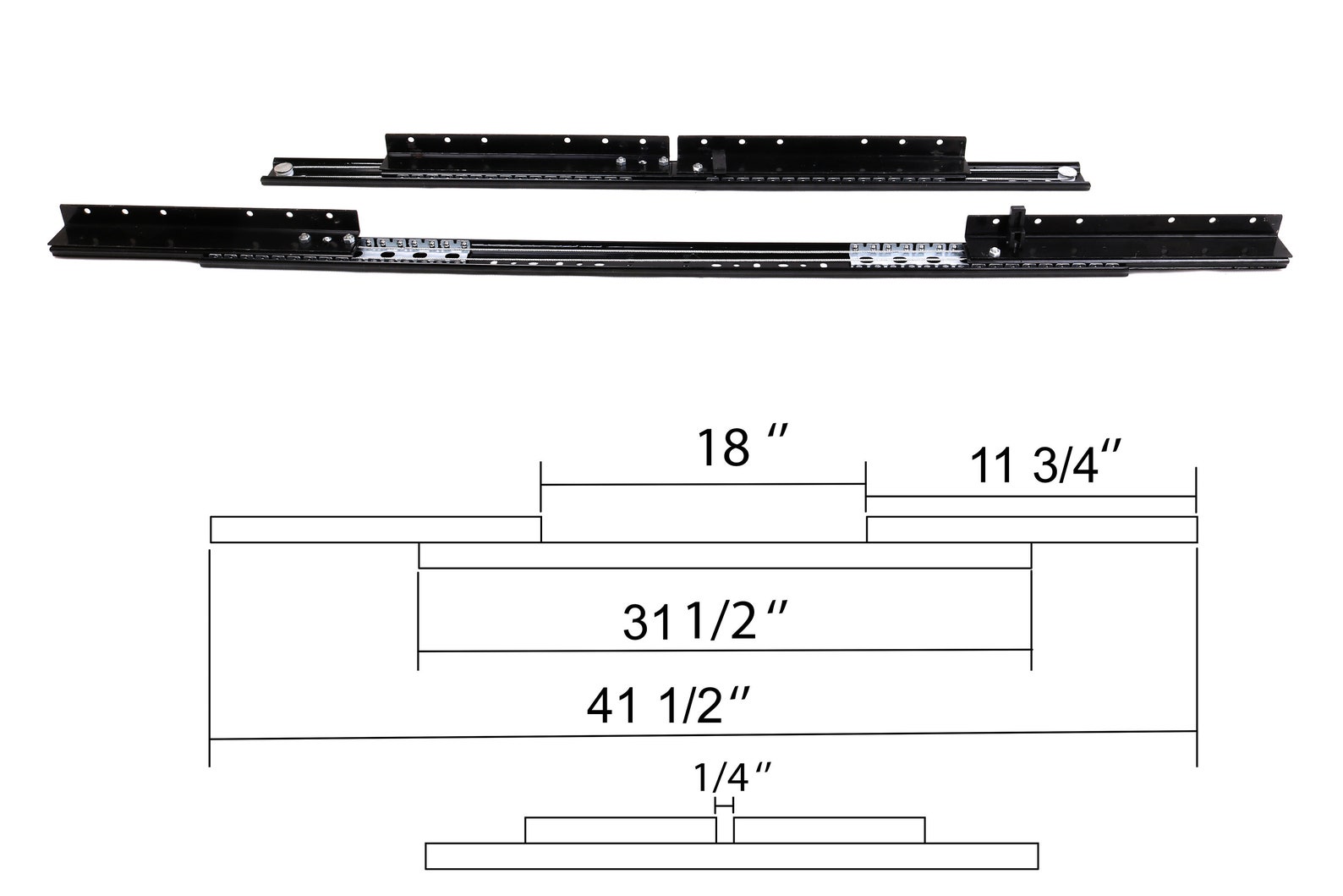 41'' Table Leaf Sliding Brackets: Heavy Duty Steel Extender - Etsy