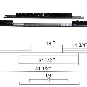 41'' Table Leaf Sliding Brackets: Heavy Duty Steel Extender - Etsy