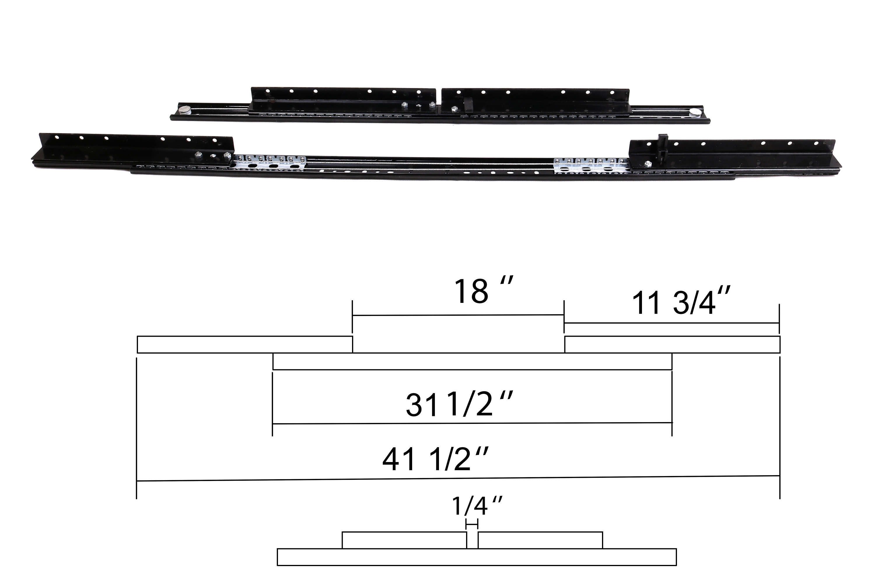 41'' Table Leaf Sliding Brackets Dining Table Extender | Etsy