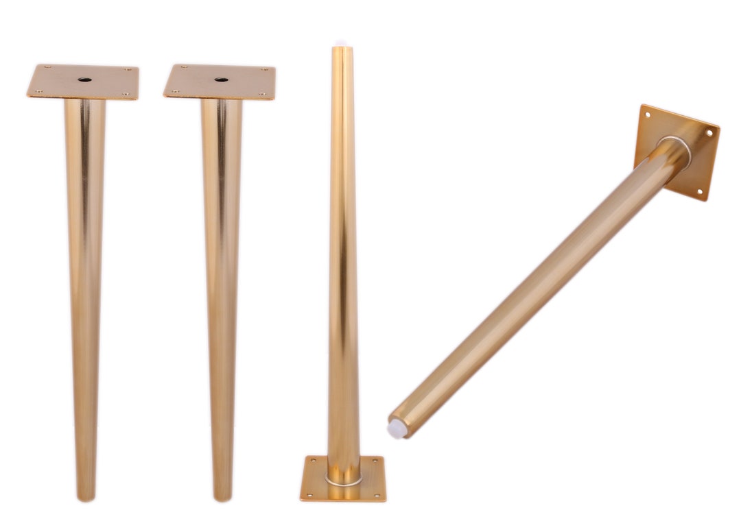 4PCS Gold Steel Table Legs: 16'' Mid Century Modern Furniture Feet - Etsy