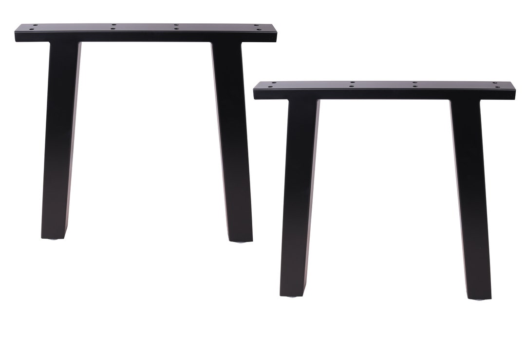 Steel Table Legs: 18" Black Metal Bench Legs, Set of 2 - Etsy