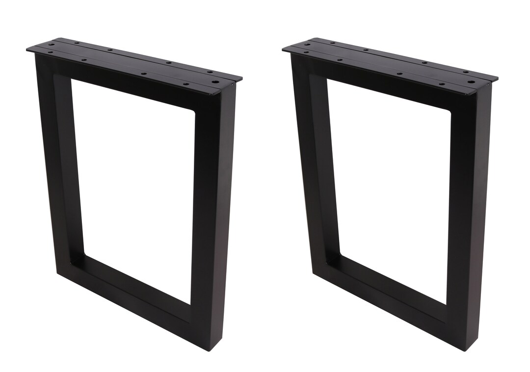 Steel Bench Legs (set of 2): 18'' Black Rectangular Table Legs - Etsy