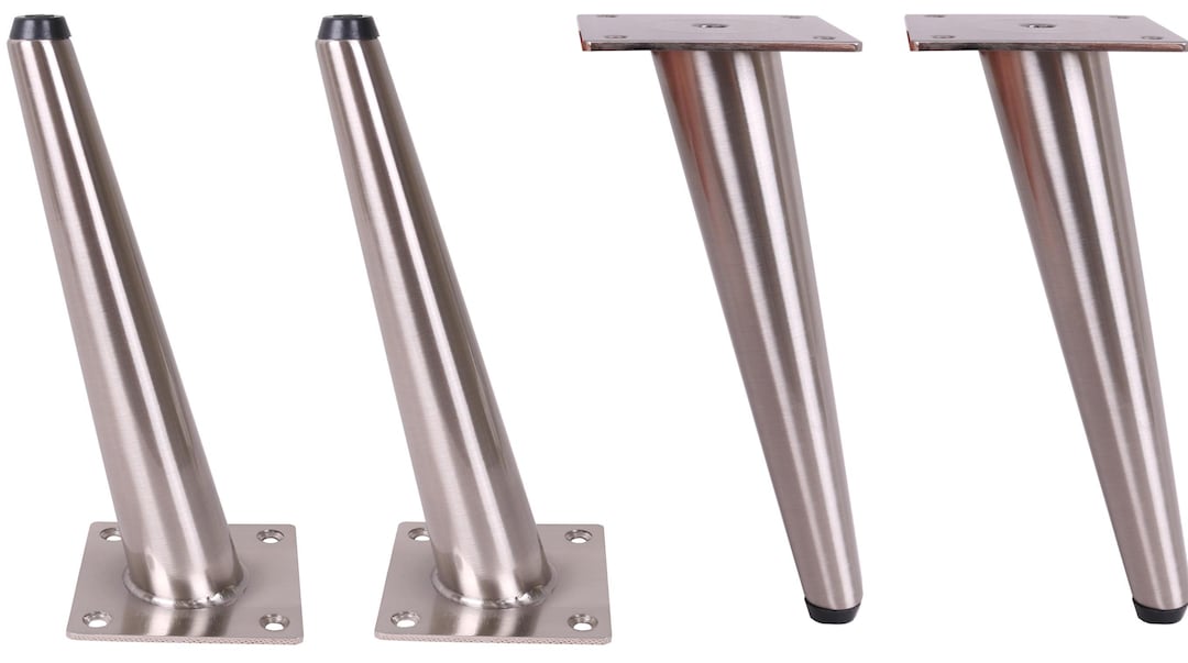 4pcsx 8'' Angled Tapered Sofa Legs Vintage Mid Century Modern Legs ...