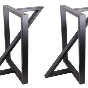 28" Steel Table Legs: Black Z-shaped Desk Legs - Etsy