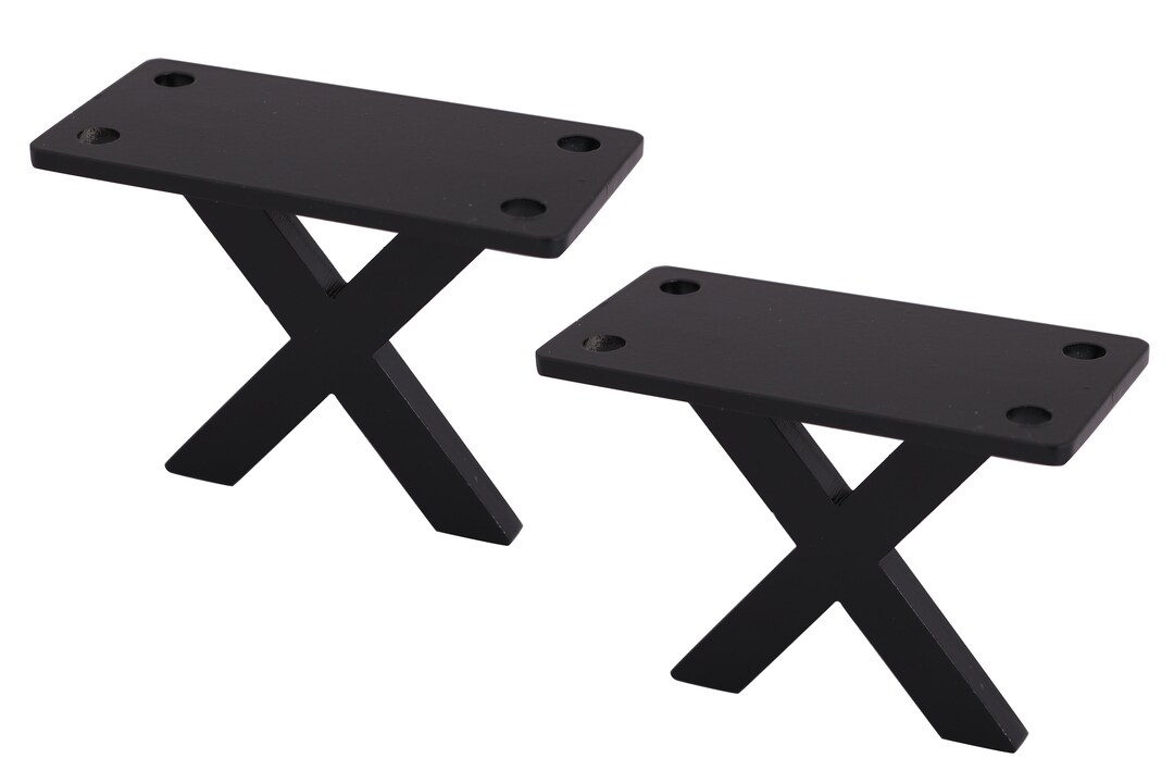 2PCS X 2 1/2'' Mini X Shaped Legs (black) DIY Industrial Strength ...
