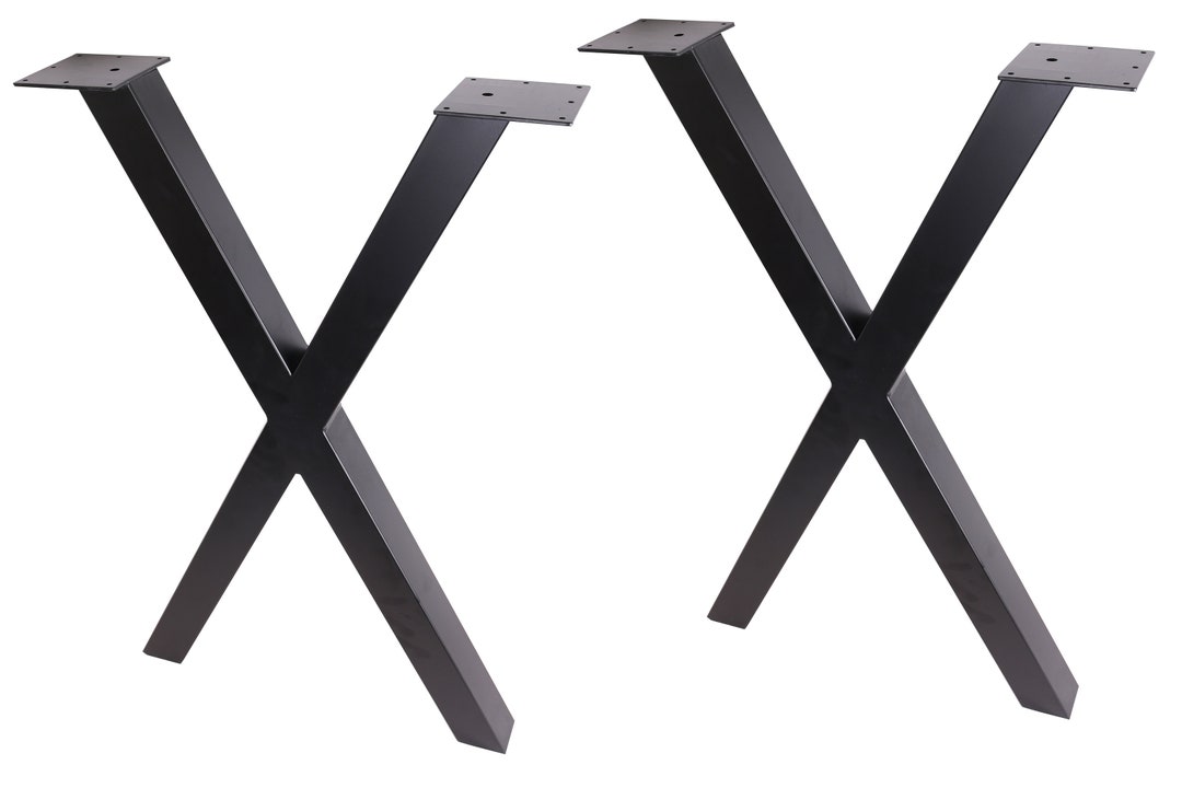 30"h X 22''W Counter Table Legs, X-shaped Steel Dining Table Legs ...