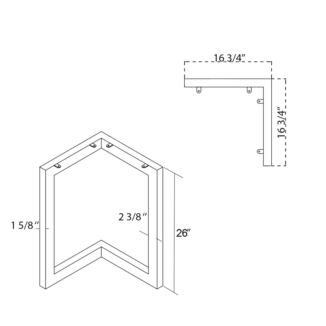 Custom 26" Steel Table Legs: Black L-shaped Dining Table - Etsy