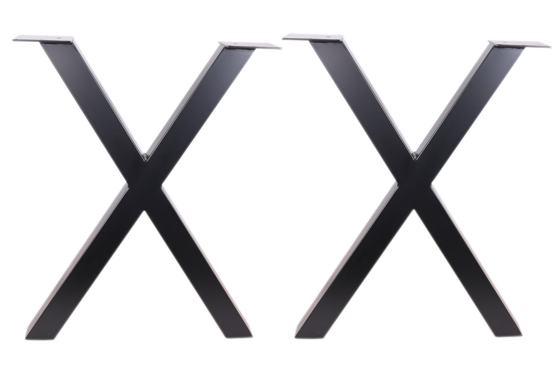 28h X 22''W Dining Table Legs X-shaped Steel - Etsy