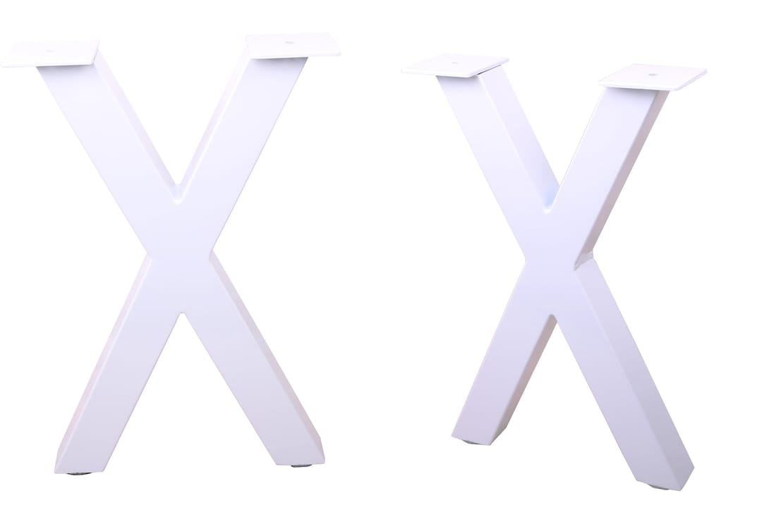 2x18" High Quality Dining Bench Legs, X-shaped Steel Table Legs, Coffee ...