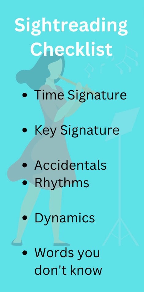 Sightreading Checklist for Your Students - Etsy