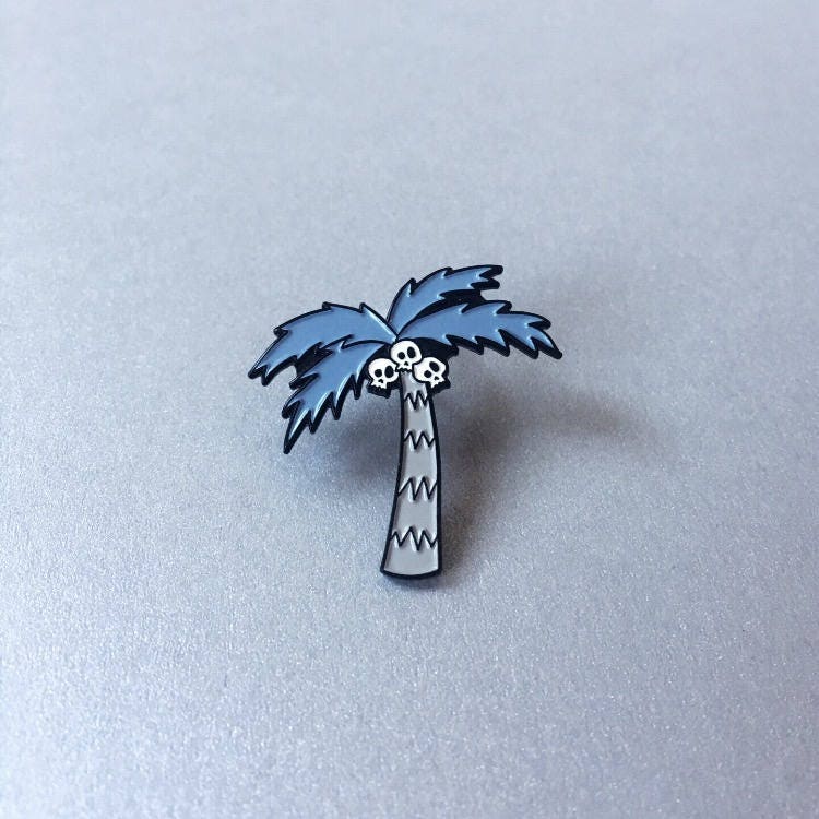 Skull and Palm Trees - Etsy