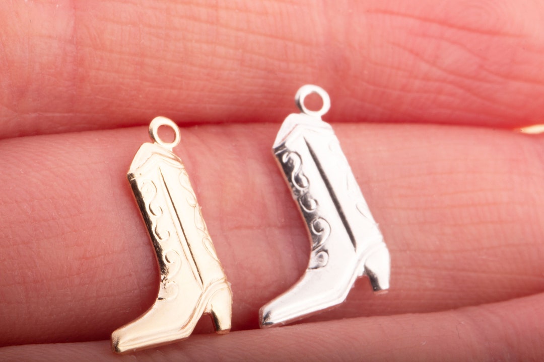 Small Cowgirl Boot Charm, Cowboy Boot Charm, Western Themed Charms ...
