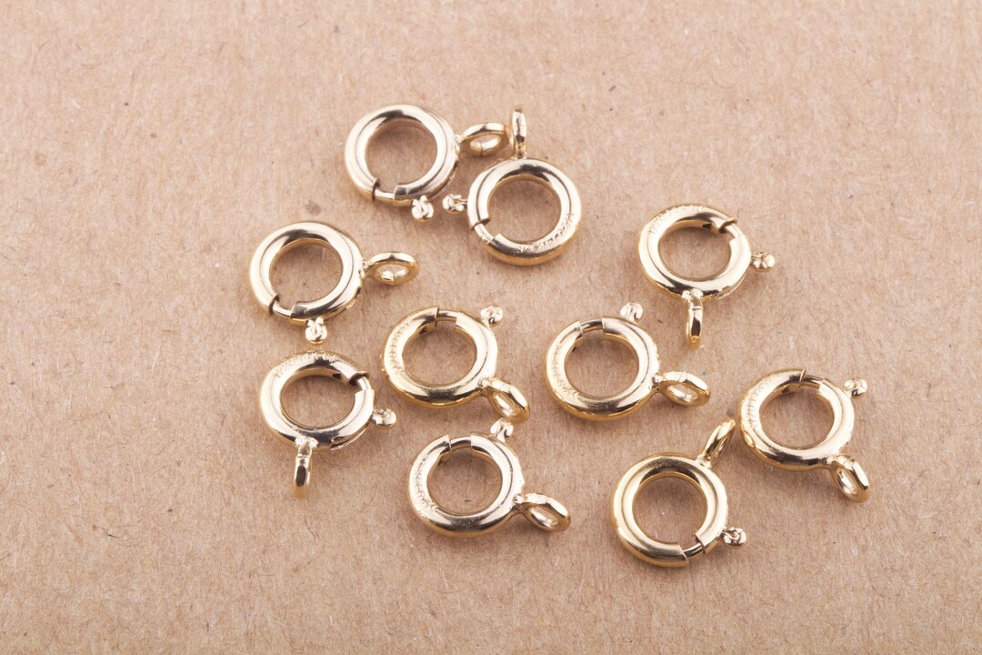 8mm Spring Ring Clasp in Sterling Silver, Gold Filled, for Heavy ...